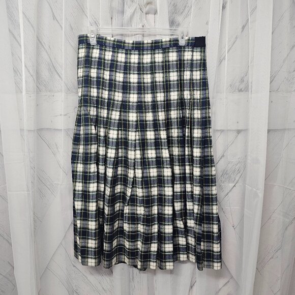 JH Collectibles | Skirts | Vintage Jh Collectibles Blue Green Plaid ...